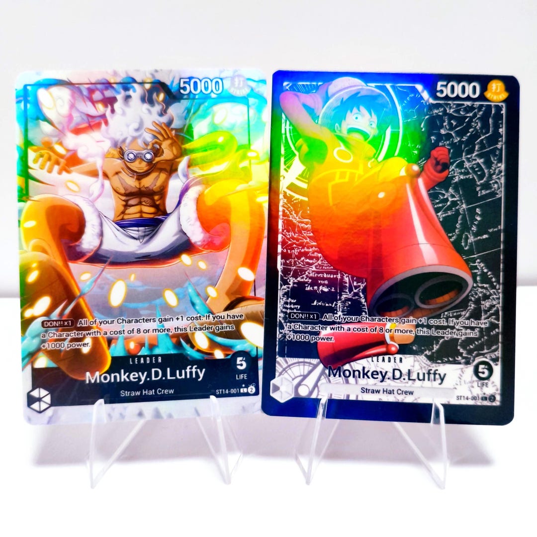 Monkey D. Luffy ST14 Black, One Piece TCG Custom Card – Proxy Leader ...