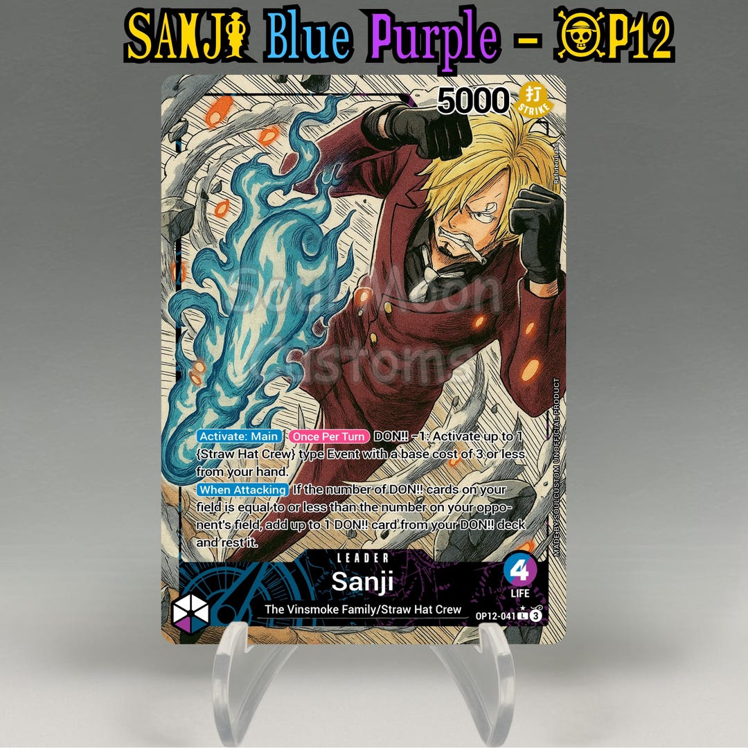 One Piece Proxy, Sanji Leader (blue/purple), Fullcolor & Artistic Full ...