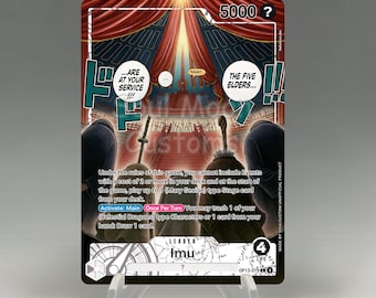 One Piece Proxy, Imu Leader (black) Holographic TCG Card, Custom Alt ...