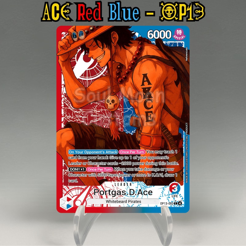 Red Blue Ace Custom - Etsy