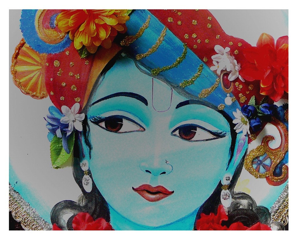 Krishna the Lotus Eyed One Archival Print Wall Art Love Sacred Spaces ...