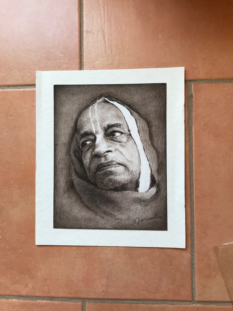 Buy Charcoal Drawing Original Srila Prabhupada Modern Indian Saint ...