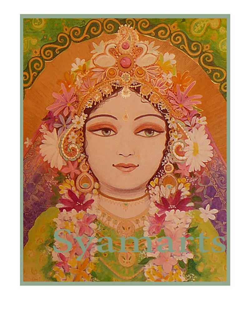 Krishna's First Queen Rukmini Divine Goddess of Fortune - Etsy