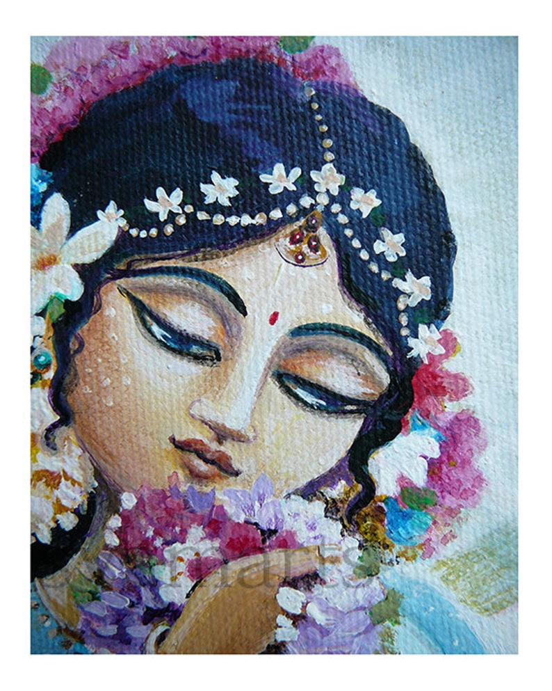 Original Painting Syamarts Goddess Art Princess Rukmini With - Etsy