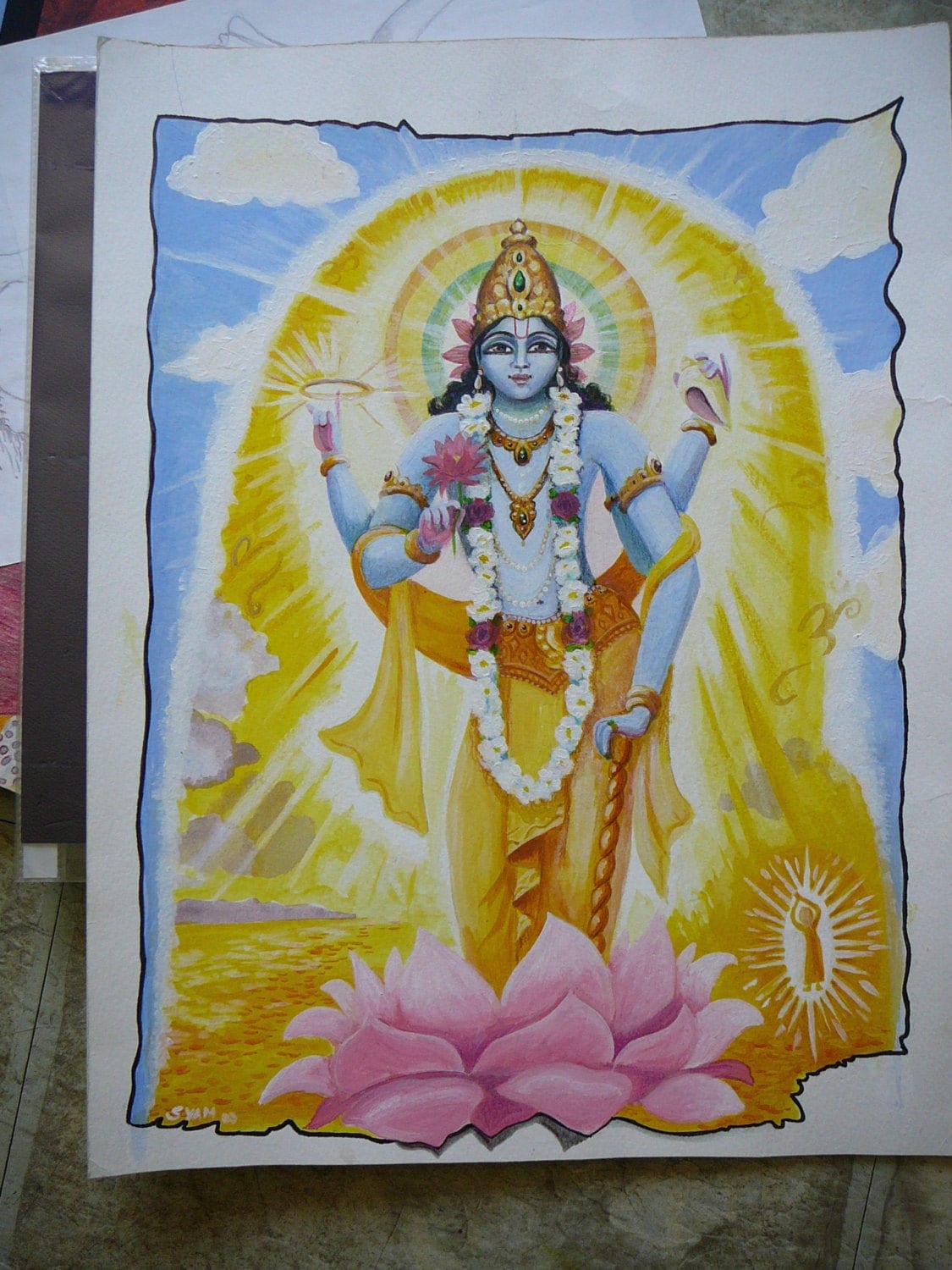 Visnu Paramatma Supersoul Home Altars Syamarts Original - Etsy