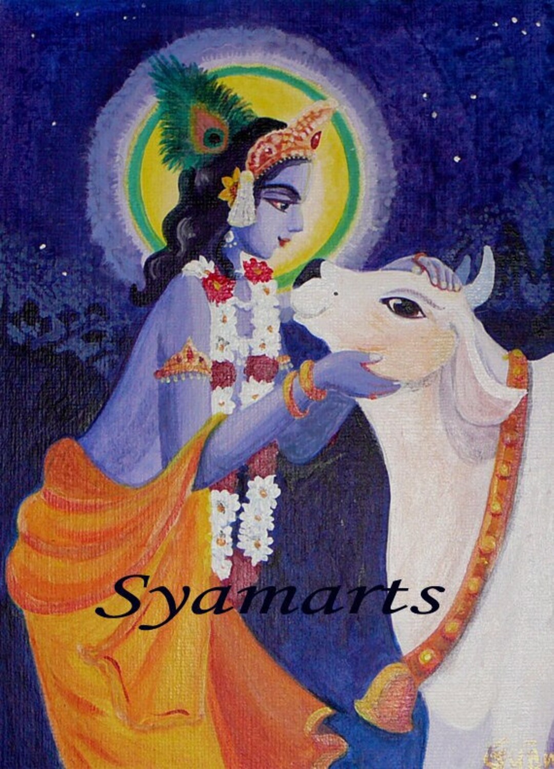 Pinturas De Krishna Com Vacas