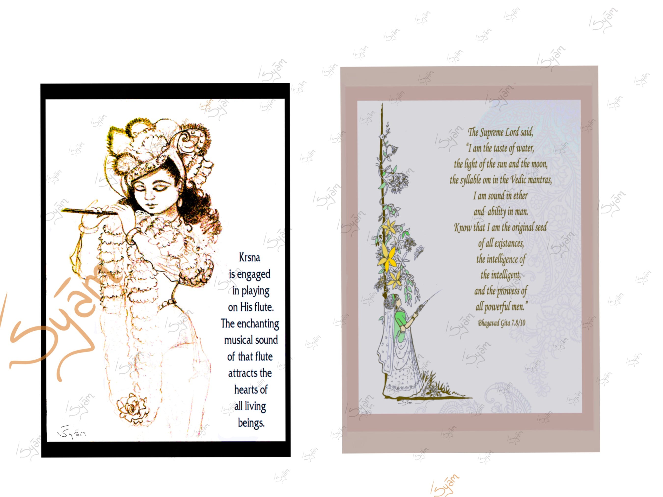 Bhagavad Gita Inspirational Cards Bookmarks Gifts for Teachers Book ...