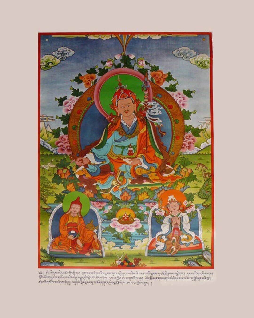 Vintage Tanka, Buddhist, Old Print, Tibetan, Boddhisattvas, Tankha - Etsy