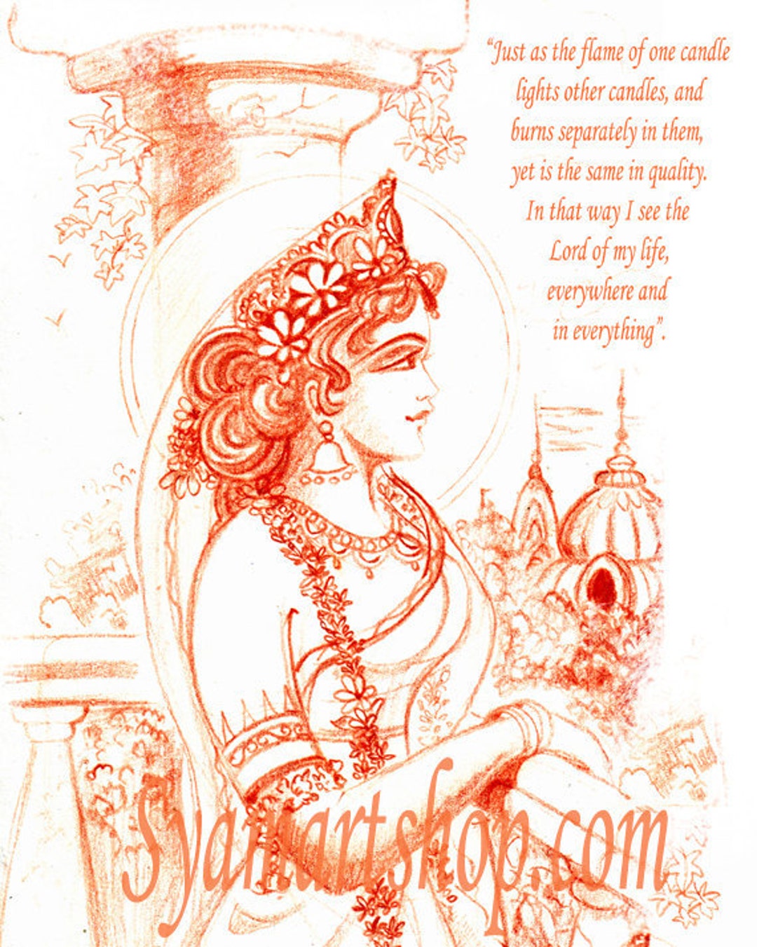 Indian Princess Pencil Drawing Print, Love Letter Poem - Etsy
