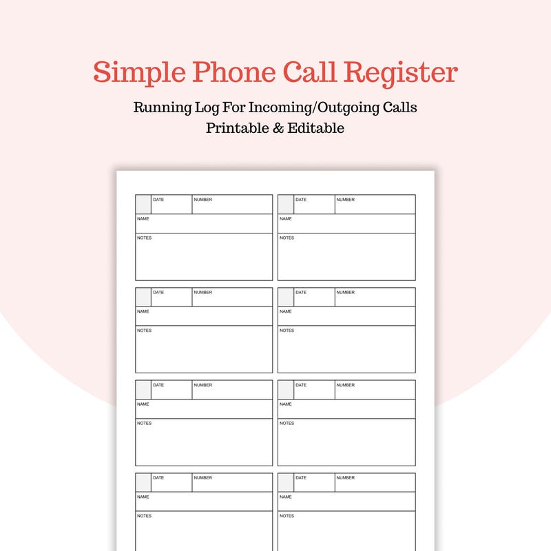 Phone Number Pad - Etsy