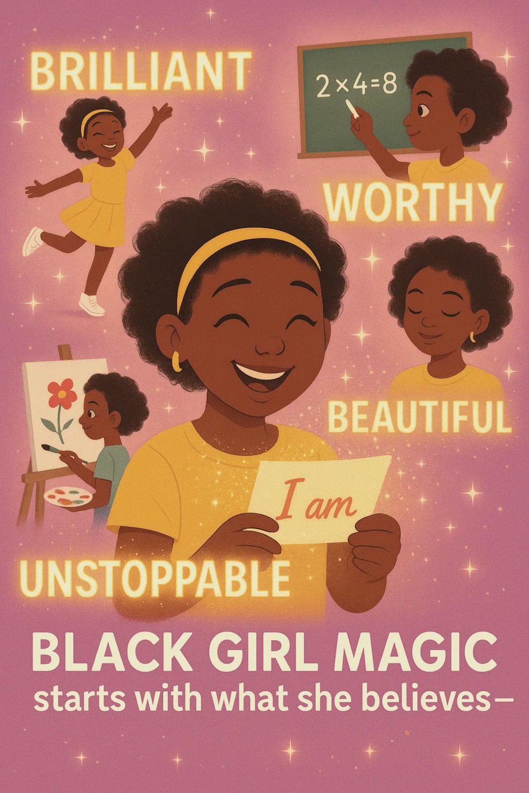 Black Girl Magic Affirmation Cards: Positive Lunchbox Notes (digital ...