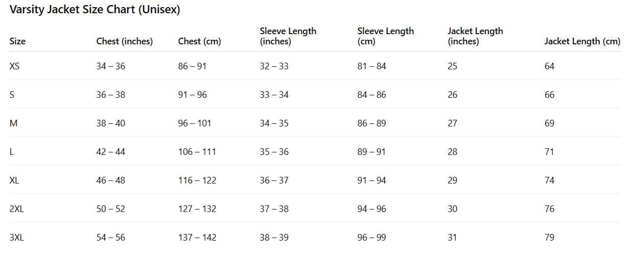 Varsity Jacket Wool Body With Leather Sleeves Classic Letterman Style ...