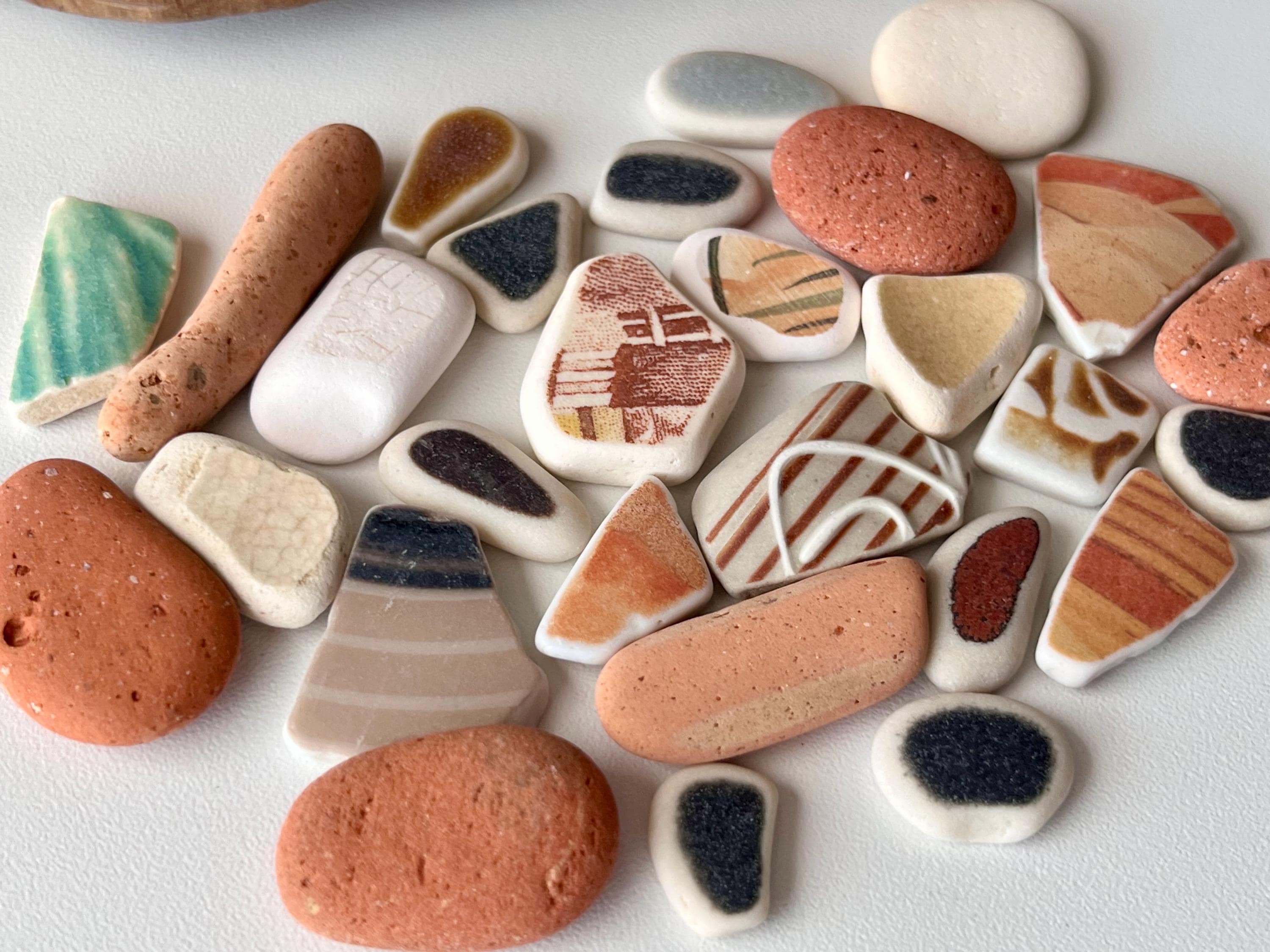Japanese Sea Glass & Pottery Bricks: Surf-tumbled Beach Finds K55 - Etsy