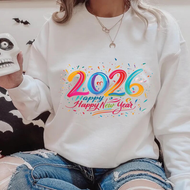 Happy New Year 2026: 7 High Res Watercolor Jpgs, Scrapbooking, Card ...