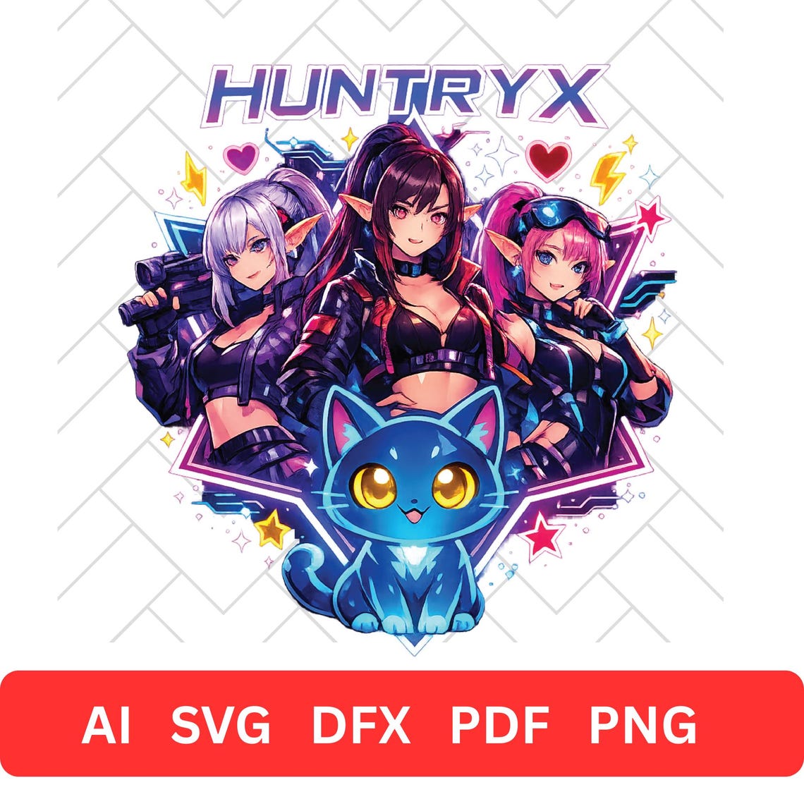 Kpop Huntrix PNG, Demon Hunter , Huntrix Clipart, Anime Lover Gift ...