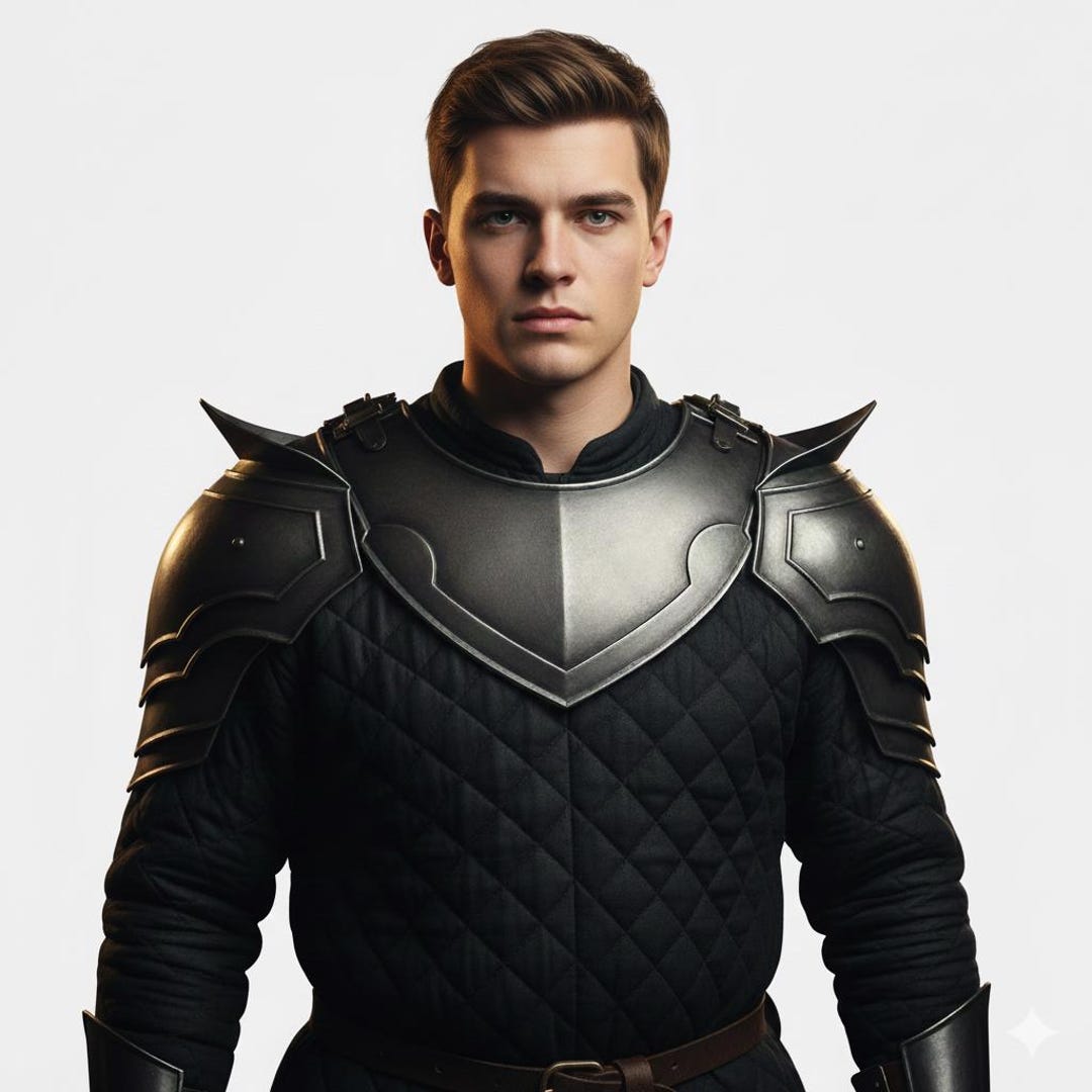 Steel Pauldrons and Gorget Armor Set, Medieval Knight Shoulder and Neck ...