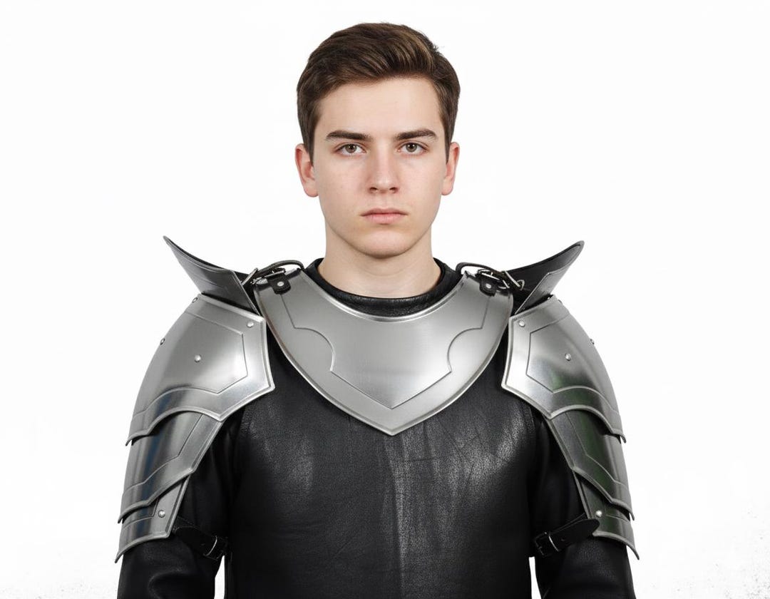 Medieval Steel Knight Pauldrons Gorget Set – Handmade Shoulder and Neck ...