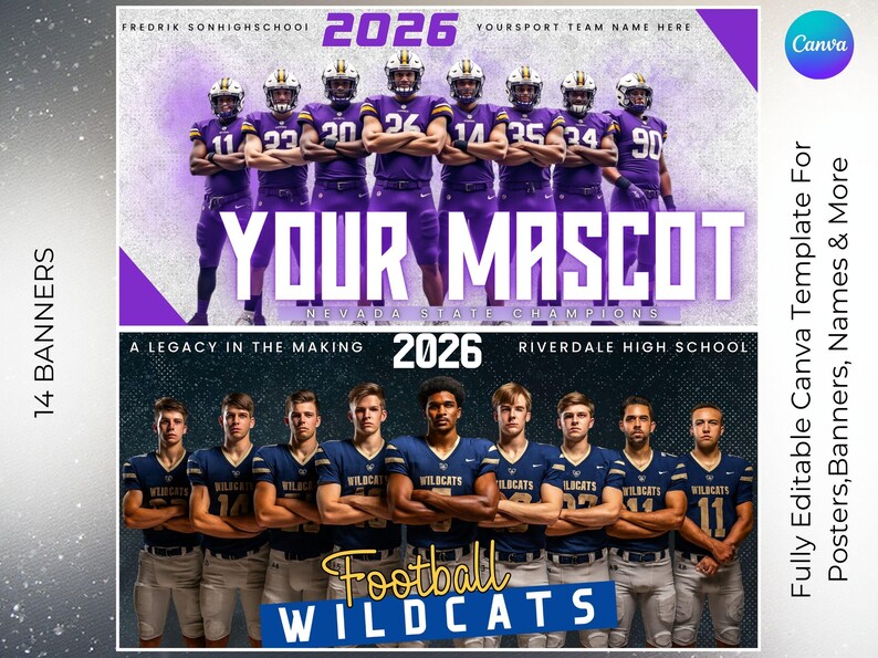 Editable Senior Night Poster Template: Custom Team Canva Design | 2026 ...