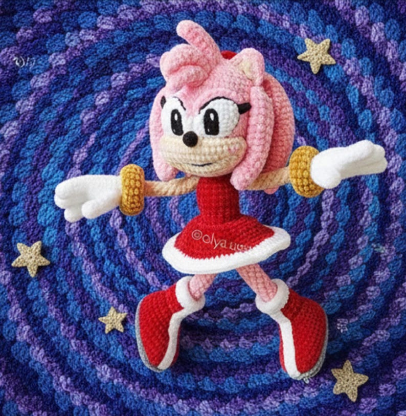 Sonic Crochet Pattern - DIY |amy Rose - Pokemon Crochet - Etsy