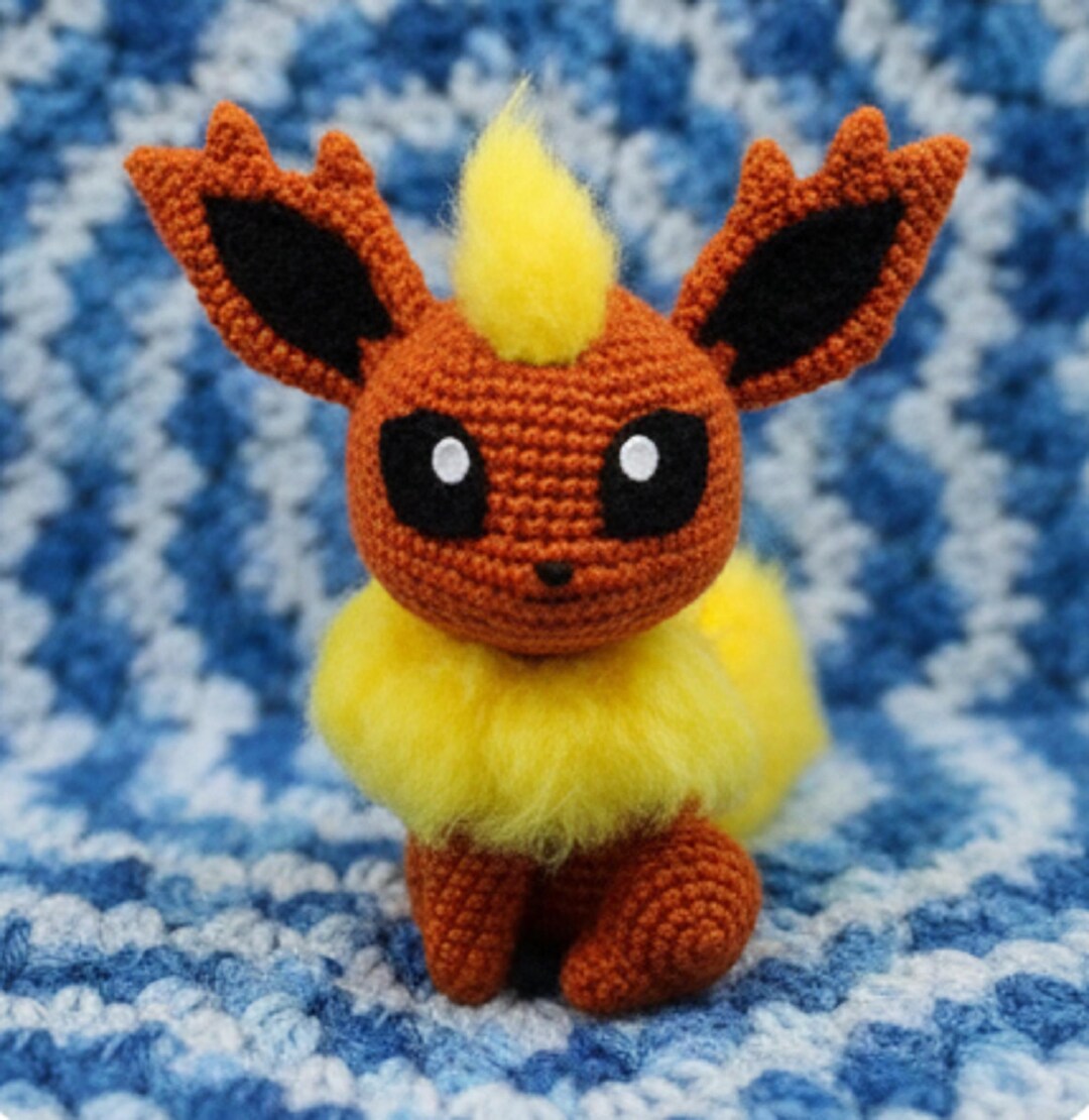 Motif au crochet Flareon - DIY | Peluche Pokémon - Etsy France