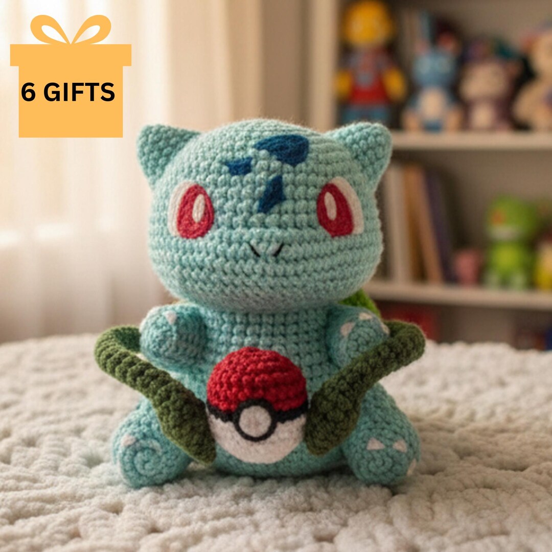 Monstera Bulbasaur Crochet Pattern - DIY | Pokemon Crochet - Etsy