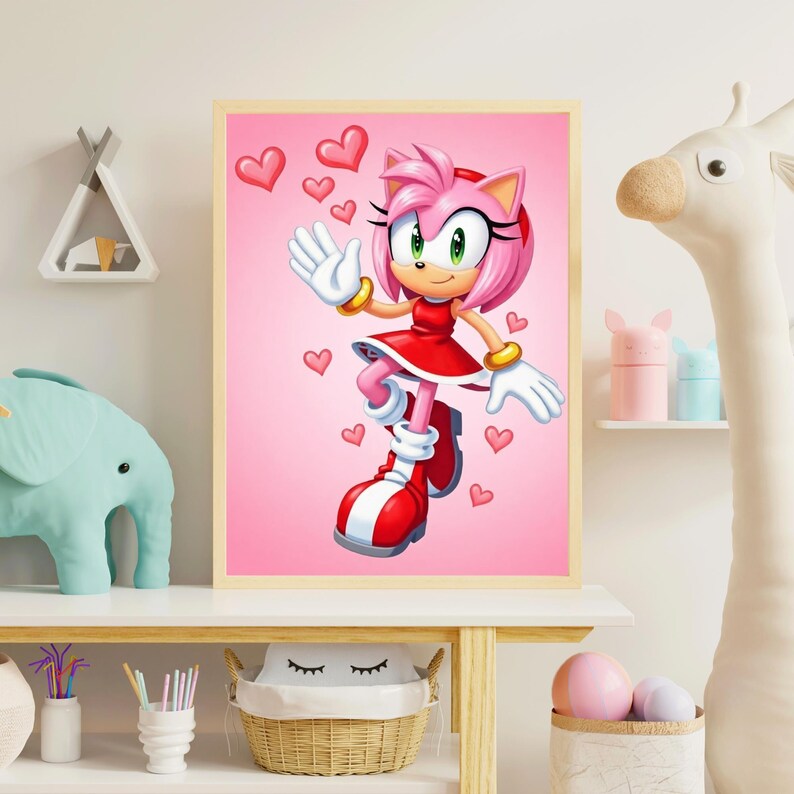 Pokemon Wall Art- DIY |amy Rose - Sonic - Etsy