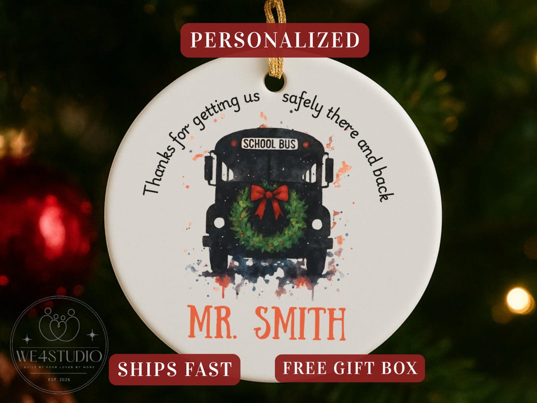 Bus Driver Personalized Thank You Ornament • School Driver Appreciation ...
