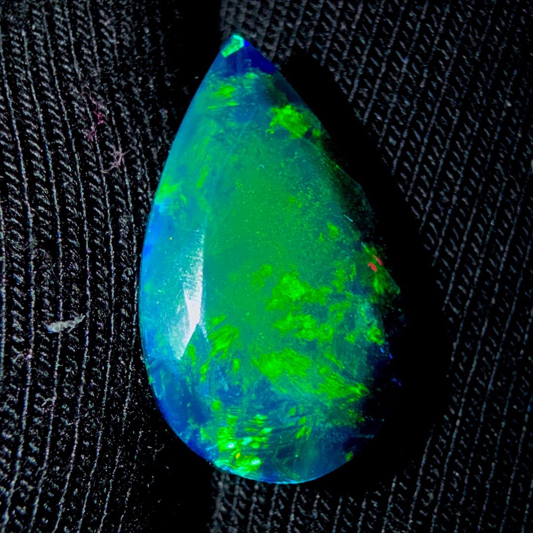Opal, Natural Black Ethiopian Gemstone Loose Faceted Fire Opal 2.15 Ct ...