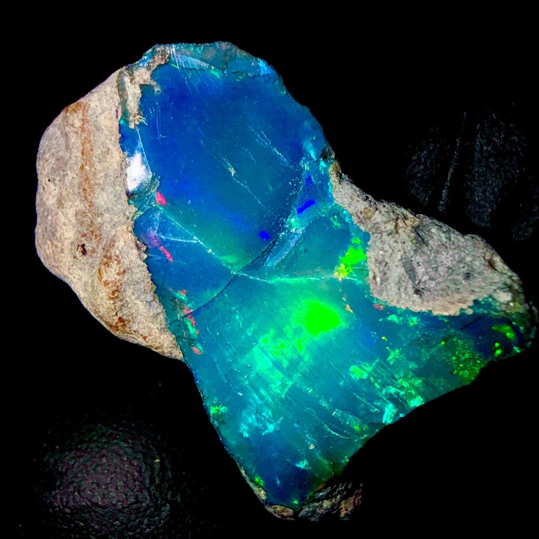 A+ Cut Grade Opals 20 Ct 24x15x12 Mm, Natural Fire Opal Raw, Black Opal ...