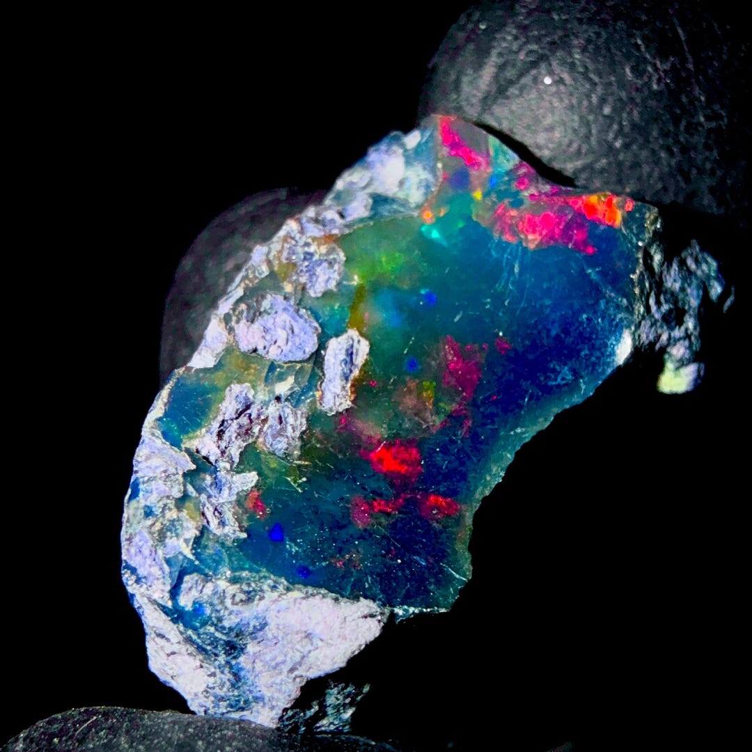 Opal, Natural Fire Opal Raw, Ethiopian Opal Raw, Natural Fire Black ...