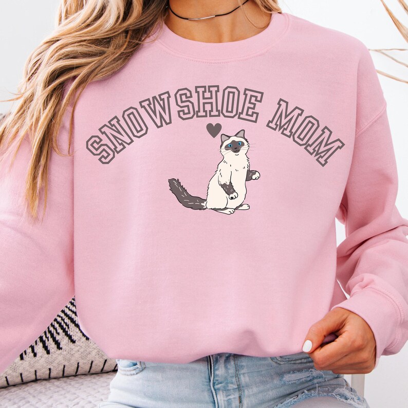 Snowshoe Mom Sweatshirt | Cat Lover Gift | Rare Breed Snowshoe Cat ...