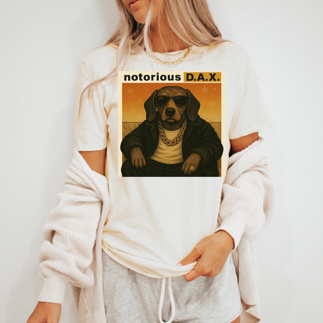 Funny Dog Gangsta 90s Meme T-shirt - Dachshund Rapper Design - Gift for ...