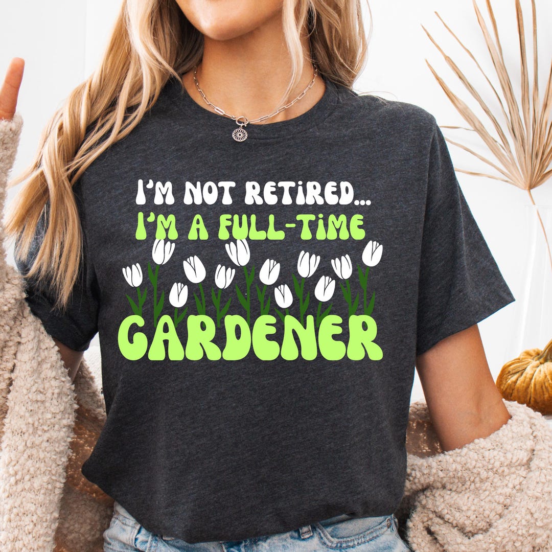 Retirement Gardening T-shirt -retro Bubble 70s Style Tee for Garden ...