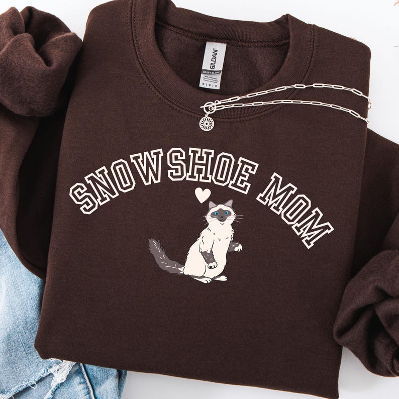 Snowshoe Mom Sweatshirt | Cat Lover Gift | Rare Breed Snowshoe Cat ...