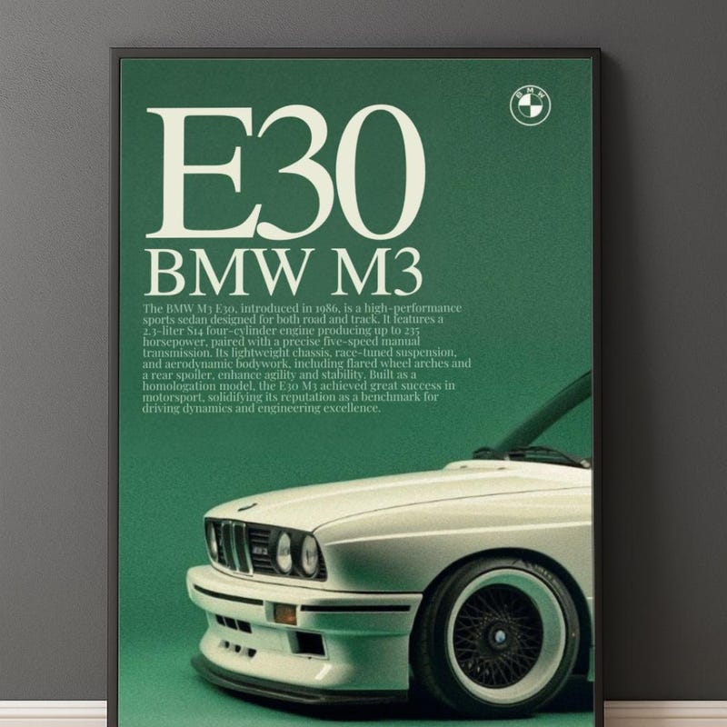 Vintage Car Posters Bmw - Etsy UK