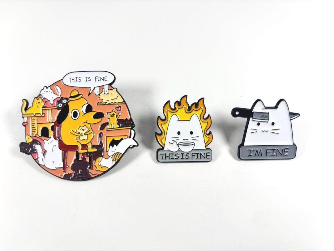 Cute Adorable Cat Trendy Enamel Pins Fun Cat Memes Cat Moms Cat Lovers ...