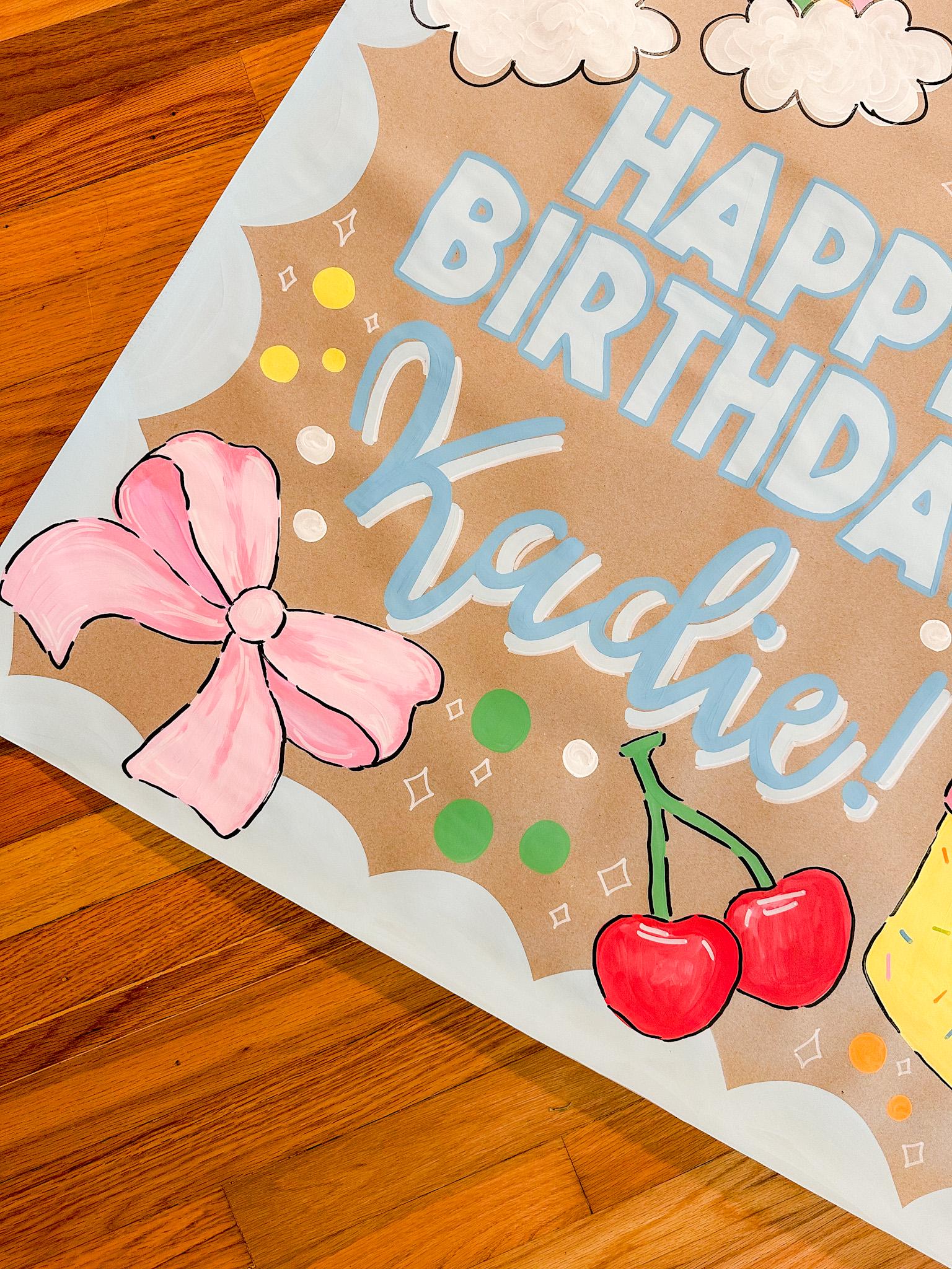 Custom Hand-painted Banner | Birthday, Party, Event, Celebration ...