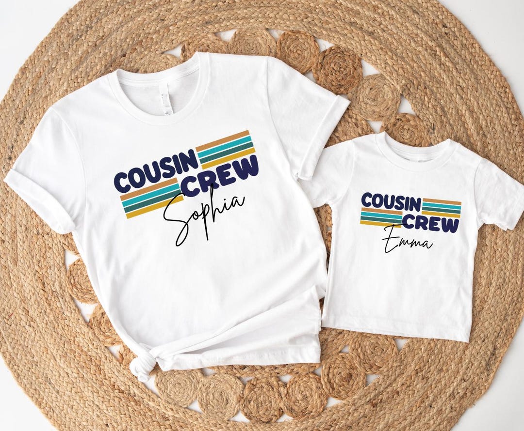 Retro Cousin Crew Shirt: Matching Cousin Tees - Etsy