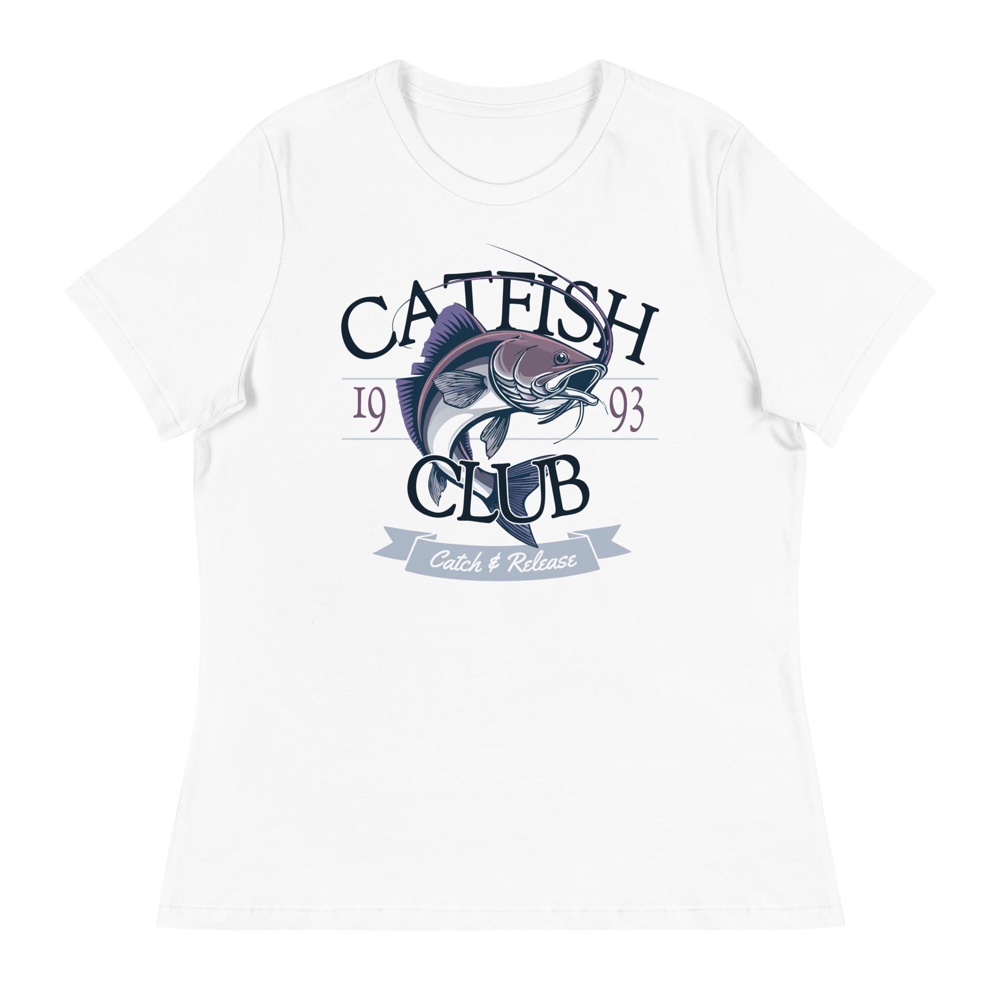 Catfish Club T-shirt | Women's Fisherman Aesthetic Shirt | Vintage ...