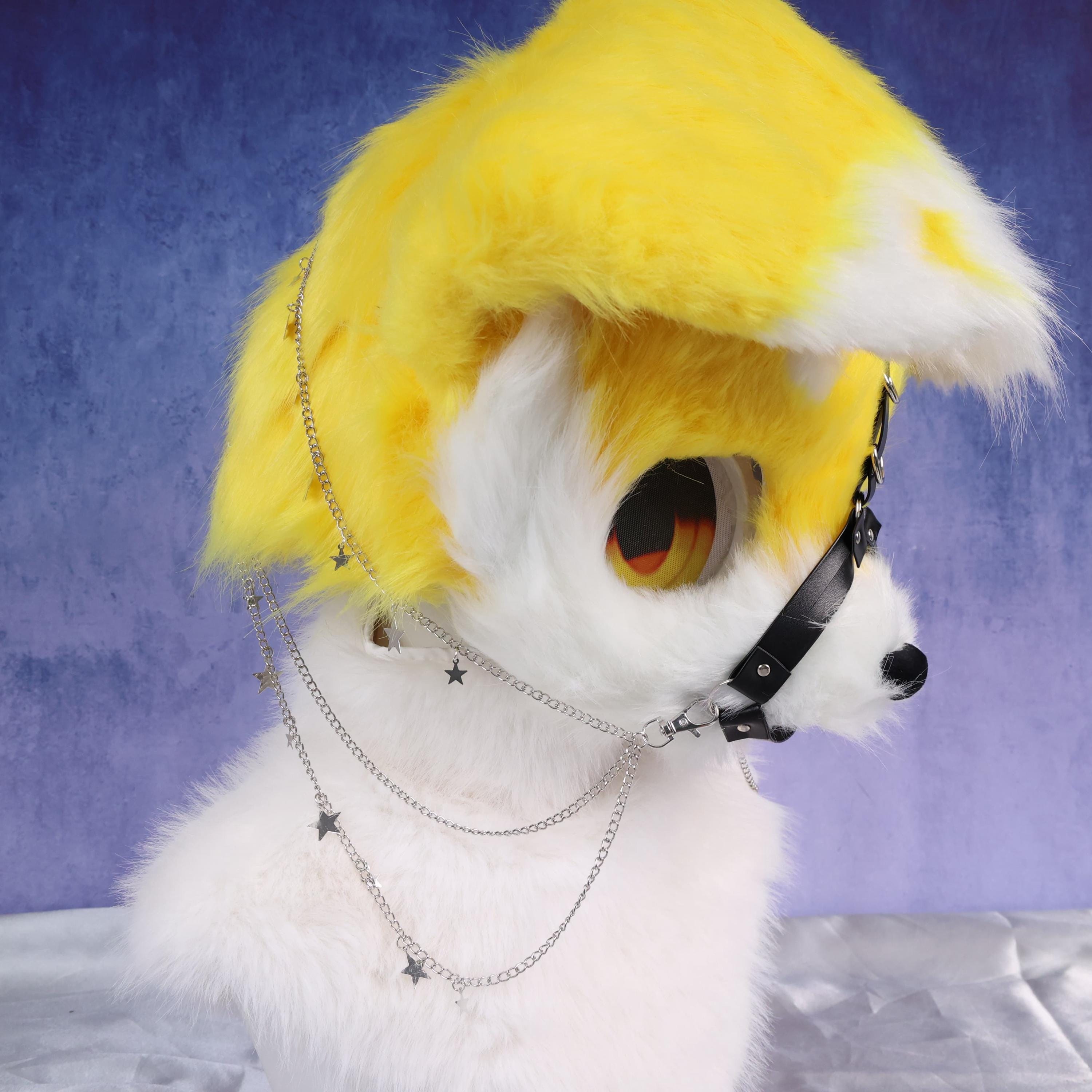Handmade Fursuit Muzzle Harness Star Chain Charms Adjustable Snout ...