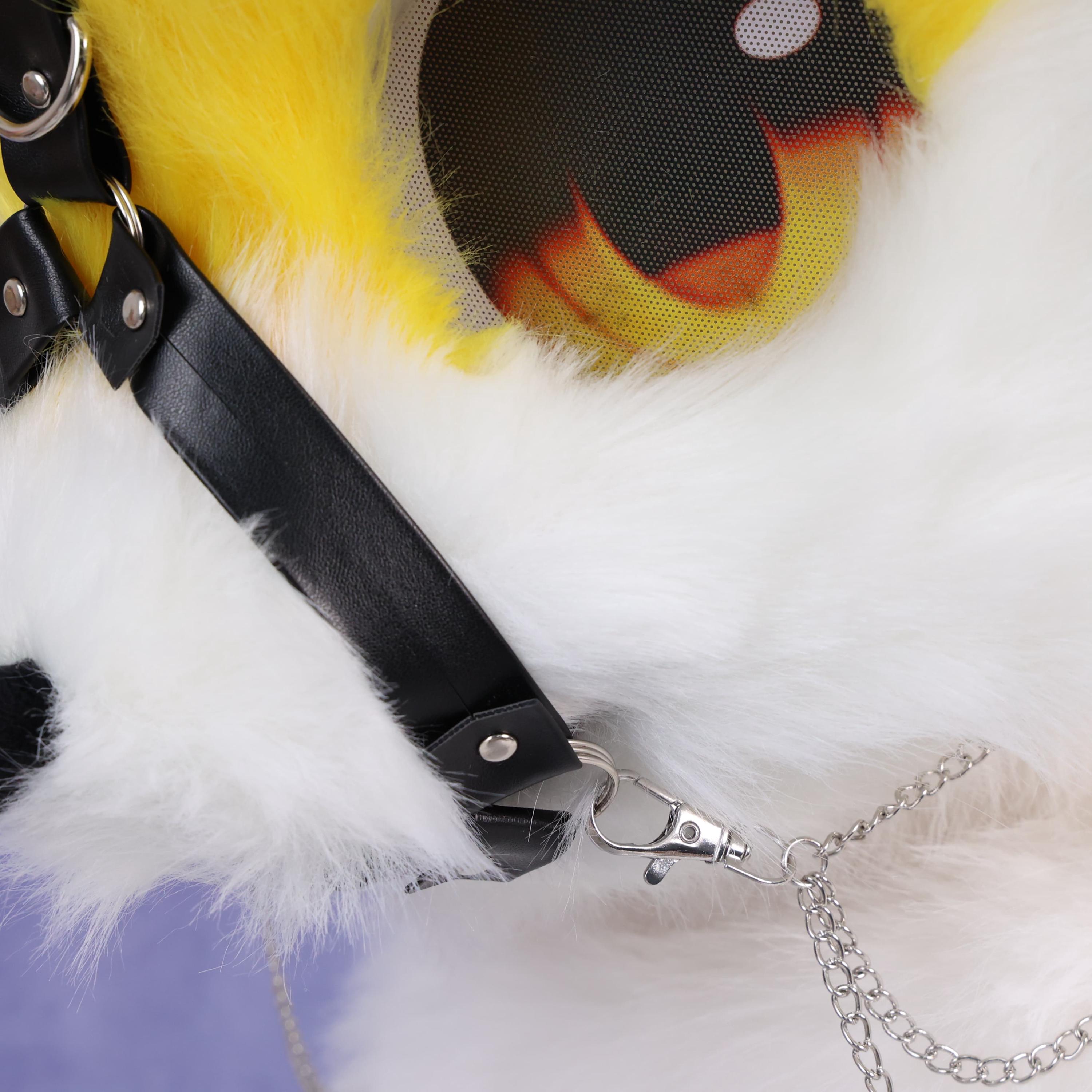 Handmade Fursuit Muzzle Harness Star Chain Charms Adjustable Snout ...