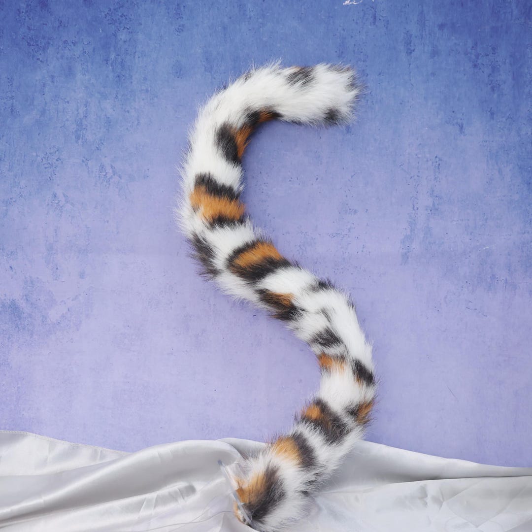 Leopard Print Bendable Faux Fur Tail Handmade Cosplay Furry Costume ...