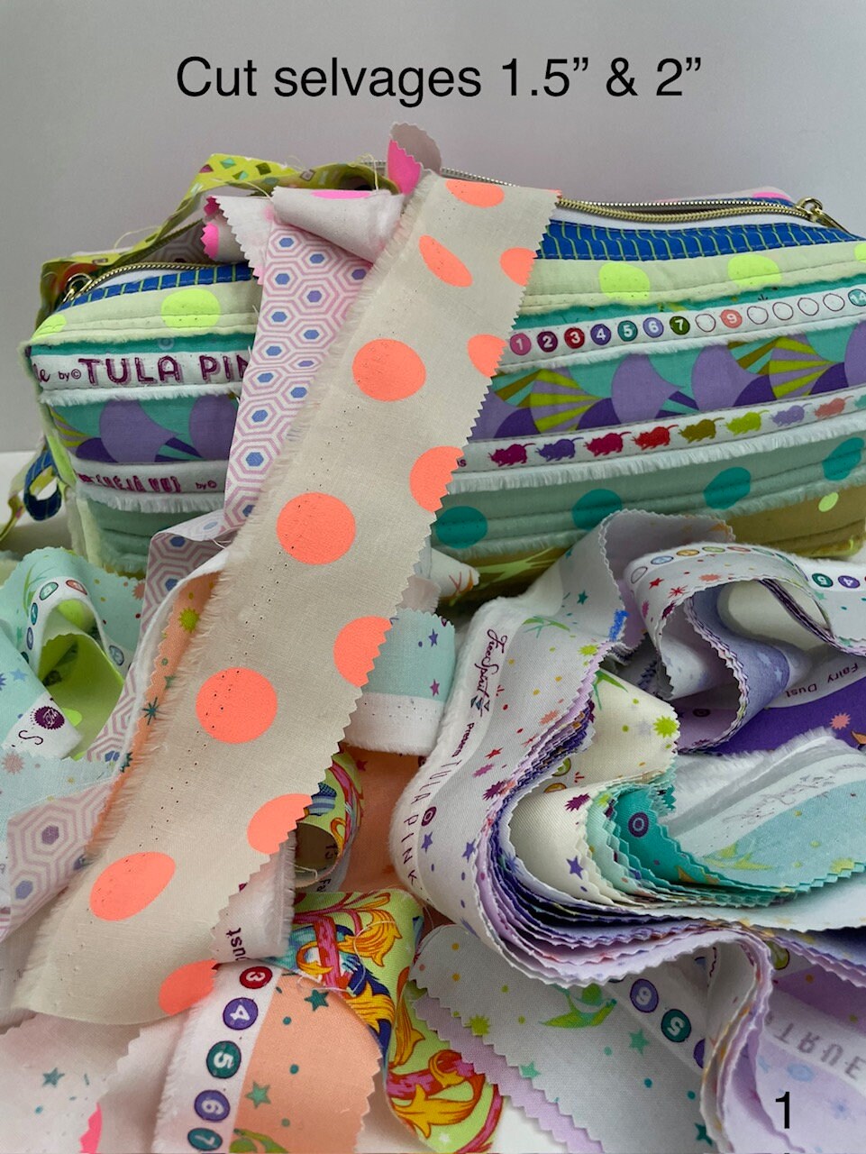 Boxed Zipper Bag Sewing Pattern - Stitch With Fabric Selvages (3 Sizes ...