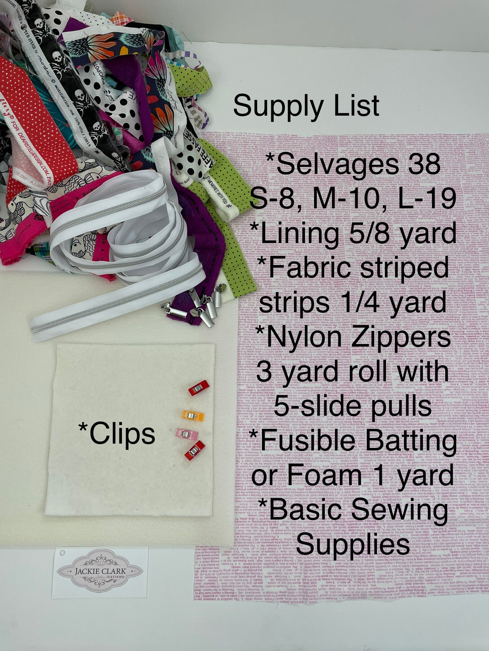 Boxed Zipper Bag Sewing Pattern - Stitch With Fabric Selvages (3 Sizes ...
