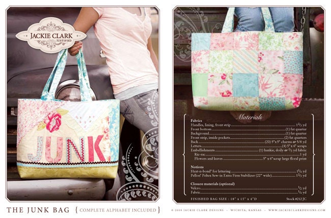 The JUNK Bag (complete Alphabet Included) - Etsy