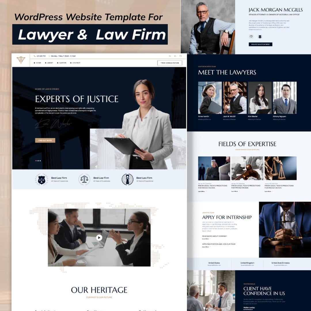 Law Firm Wordpress Bricks Builder Landing Page | Attorney, Lawyer ...