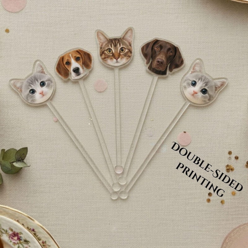 Drink Stirs Dog Face - Etsy