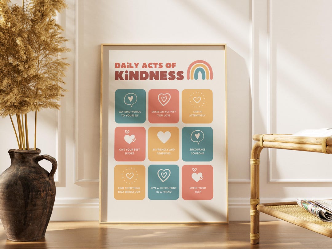 Daily Acts of Kindness Classroom Social Emotional Learning Kindness ...