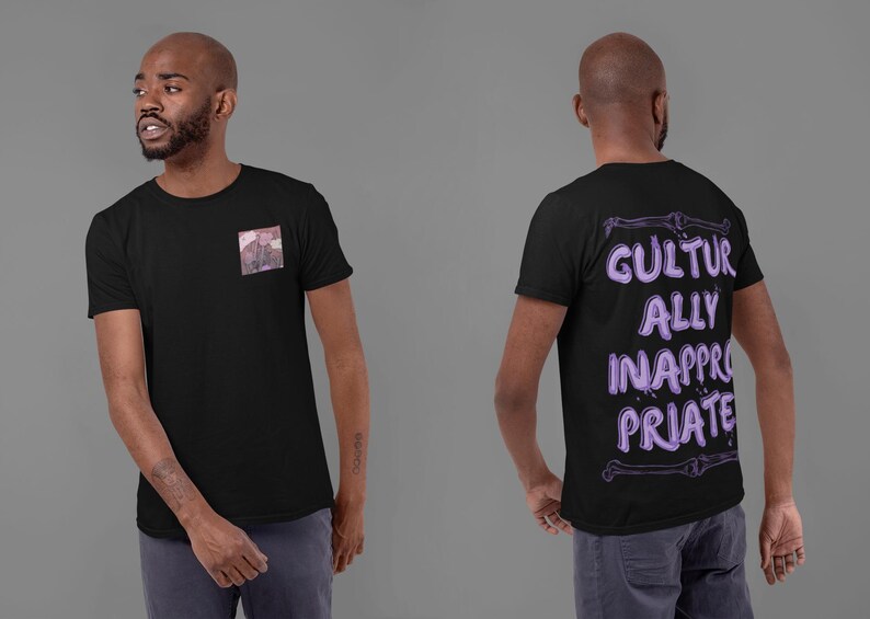 Culturally Inappropriate Graphic T-shirt – Bold Purple Lettering ...