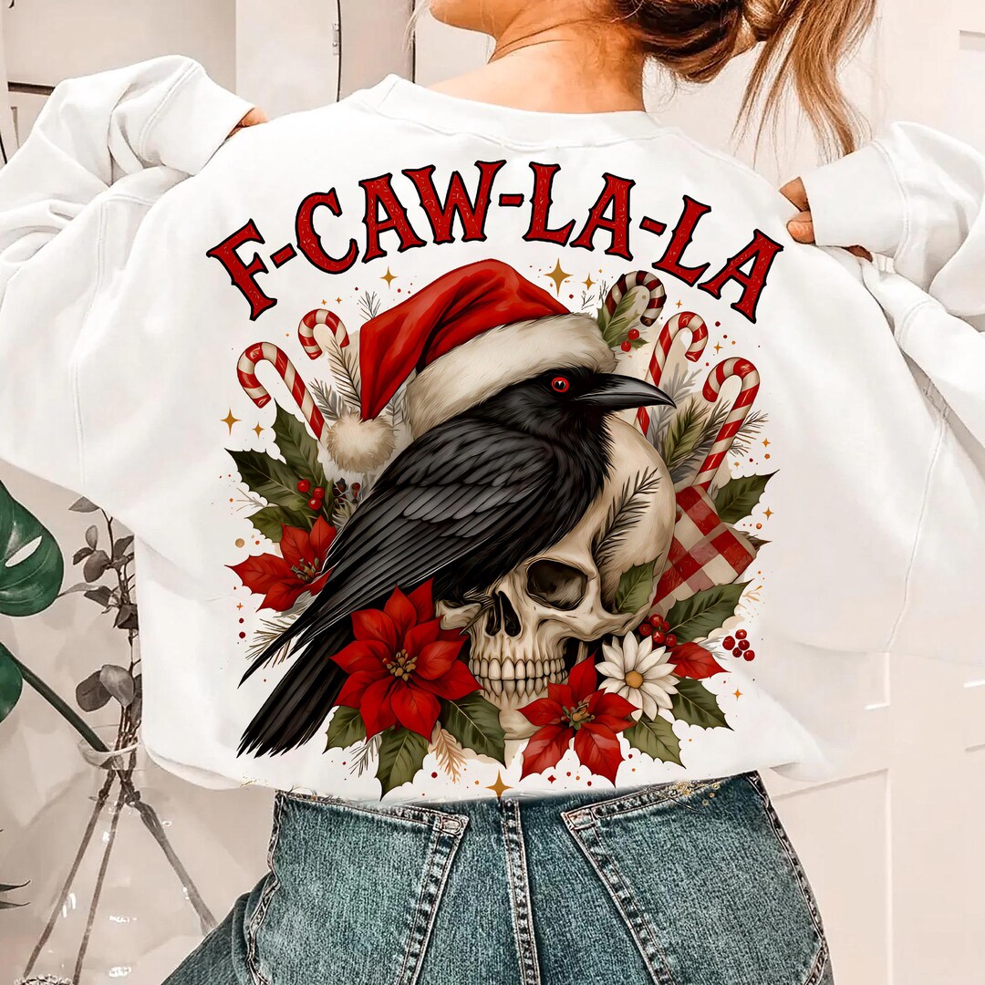 Vintage Santa Crow PNG: Funny Christmas Raven Design (digital Download ...